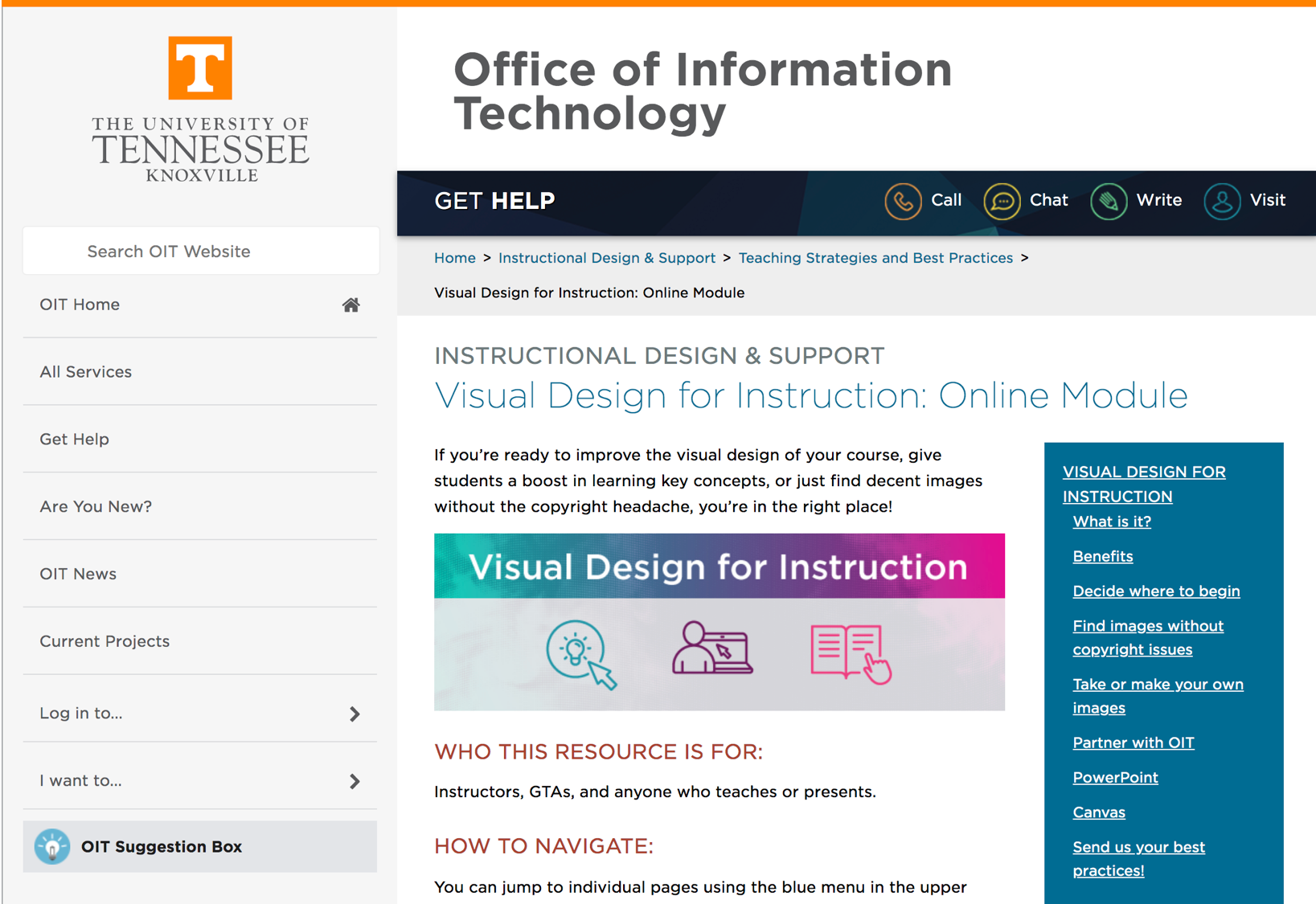 Visual Design Examples | Office of Innovative Technologies