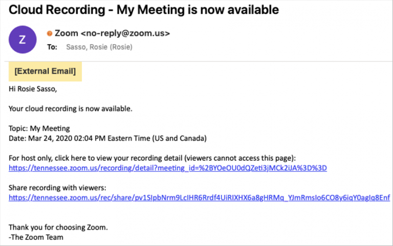 Zoom Cloud Recordings | Office of Innovative Technologies